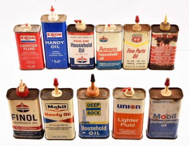 Collection of (10) Oil Tins