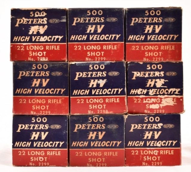 4500 Peters High Velocity .22 Long Rimfire Rounds