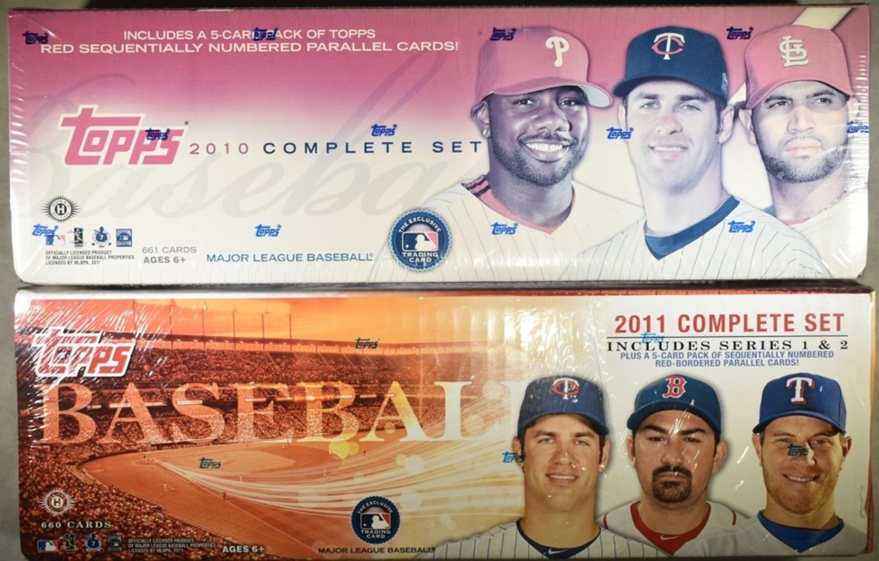 2010 & 2011 TOPPS BASEBALL COMPLETE SETS-SEALED