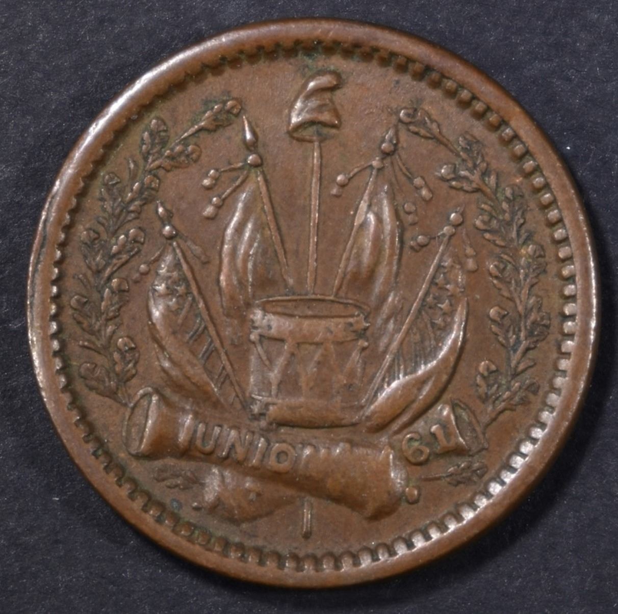 OUR NAVY CANNON CIVIL WAR TOKEN XF