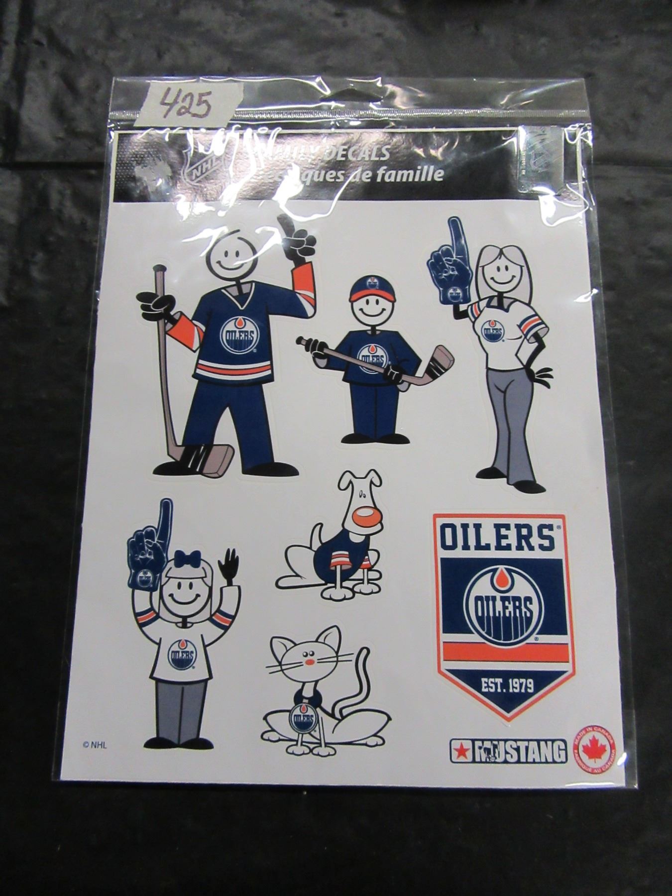 NEW - NHL OILERS FAMILY DECALS