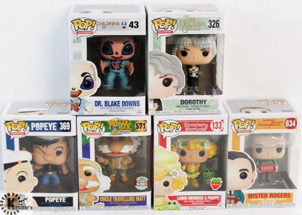 LOT OF 6 ASSORTED FUNKO POPS: TV & ANIMATION