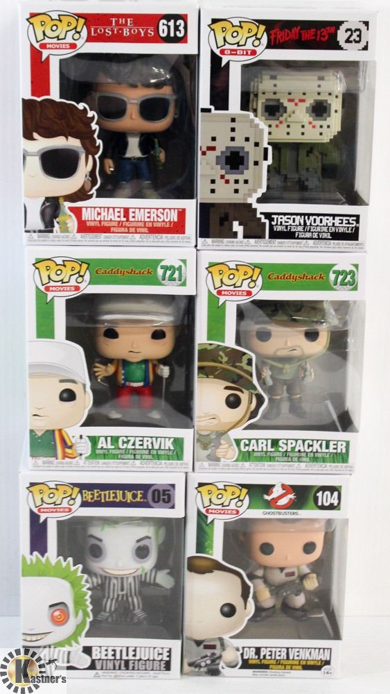 LOT OF 6 ASSORTED FUNKO POPS: MOVIES VARIETY PACK.