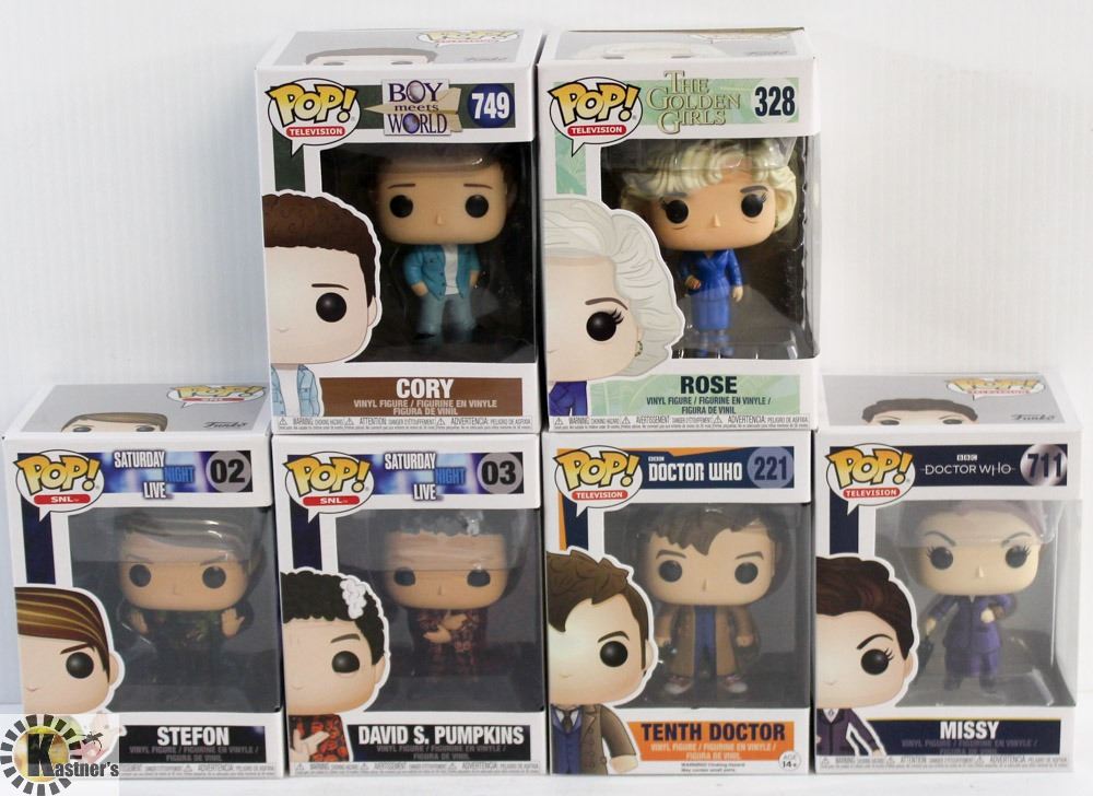 LOT OF 6 ASSORTED FUNKO POPS: TV VARIETY PACK.
