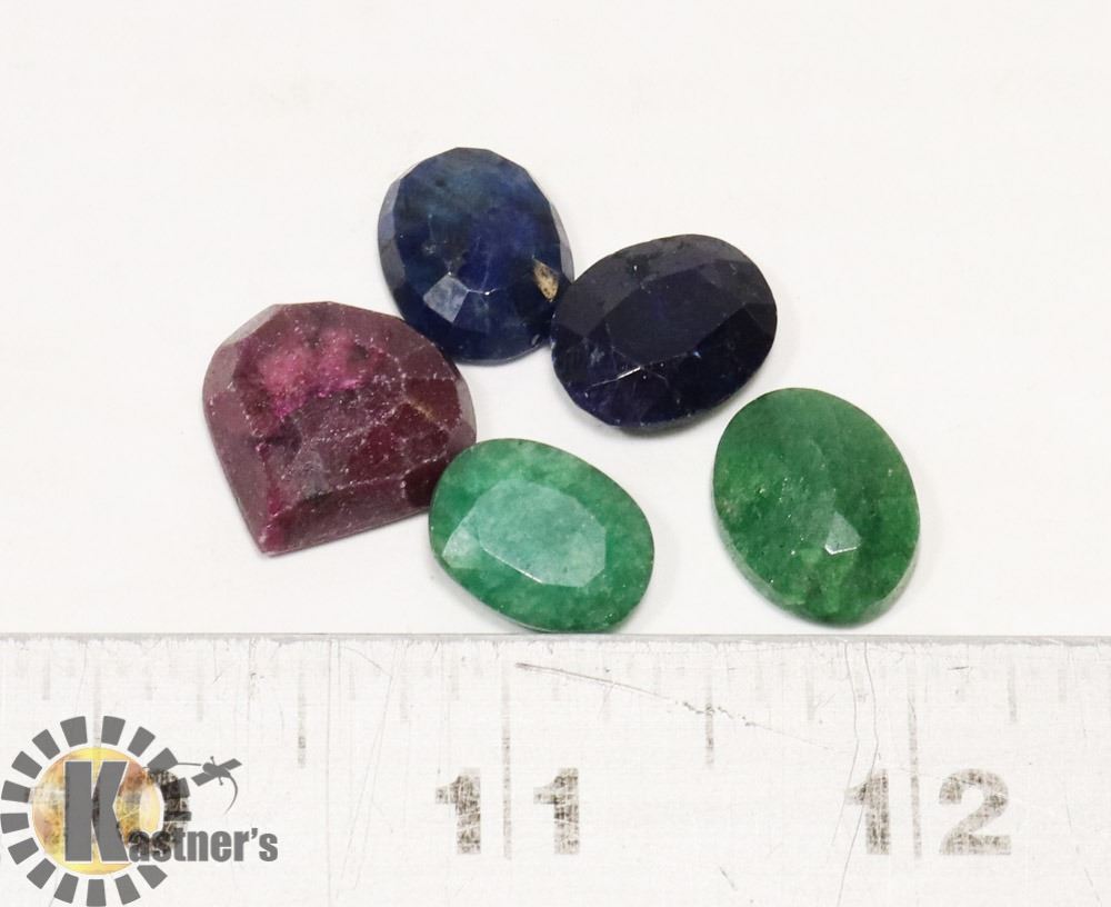 #27-MIX GEMSTONE,RUBY,EMERALD,SAPPHIRE 63.0CT