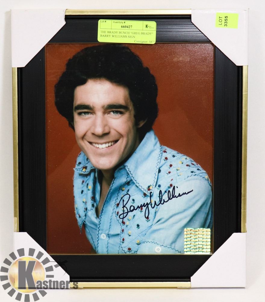 THE BRADY BUNCH "GREG BRADY" BARRY WILLIAMS SIGN
