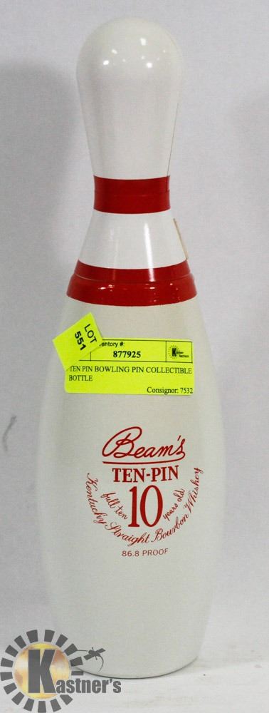 TEN PIN BOWLING PIN COLLECTIBLE BOTTLE