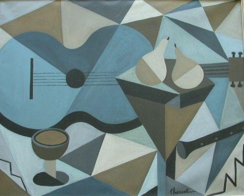 BORIS CHEMETOV Painting Russian Cubism