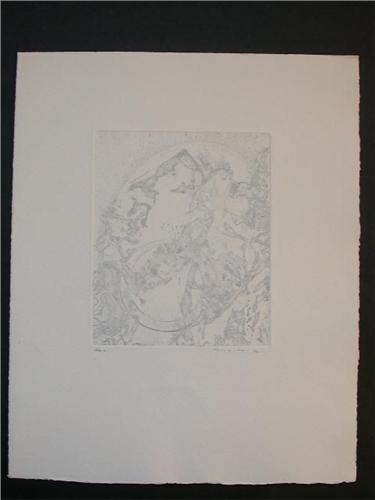 MAX ERNST Etching Surrealism 1961