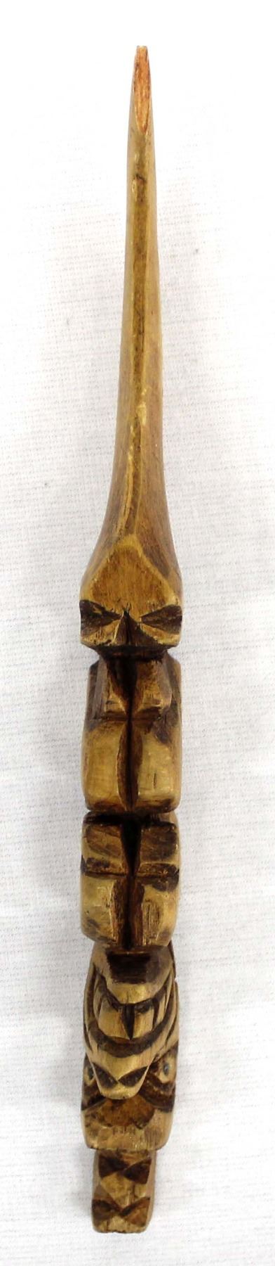 First Nations Salish Carved Wood Totem Knife