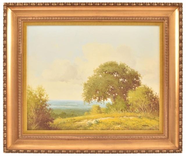 Jerry Ruthven (TX, B.1947) Hill Country Painting