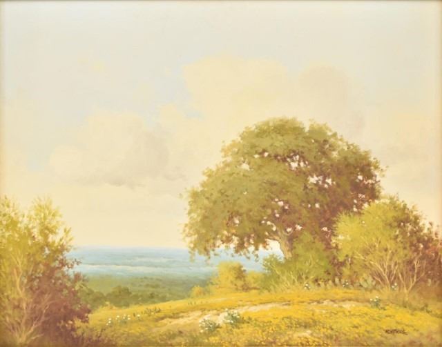 Jerry Ruthven (TX, B.1947) Hill Country Painting