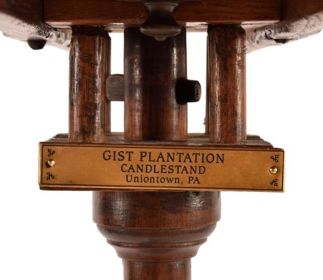 Gist Uniontown Pennsylvania Plantation Candlestand