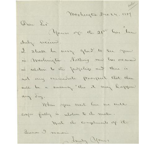 Edwin Stanton Letter Signed Patronage 1859 Edwin M. Stanton Autograph ...