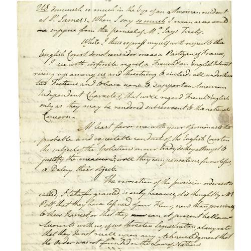 Jared Ingersoll (1749-1822) Autograph Letter A Federalist criticizes ...