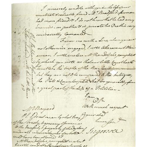 Jared Ingersoll (1749-1822) Autograph Letter A Federalist criticizes ...