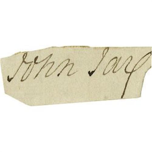 Continental Congress President John Jay Sig. Continental Congress ...