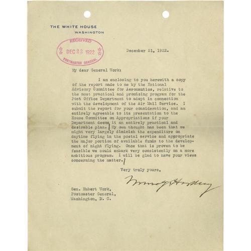 Warren G Harding Signature. Important letter Warren G Harding Signature ...