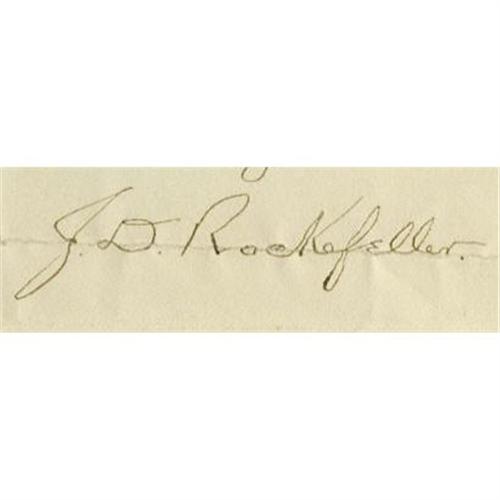 John D. Rockefeller 1883 Letter Signed John D. Rockefeller Letter Signed