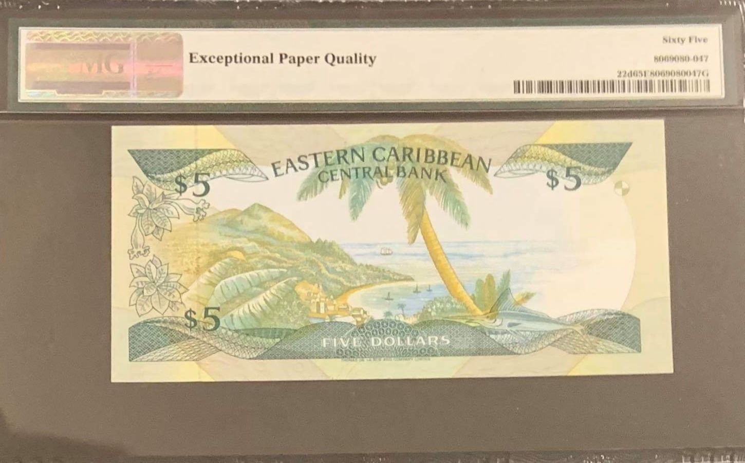 East Caribbean States/Dominica 1988-93 5 Dollars Gem Uncirculated 65 EPQ