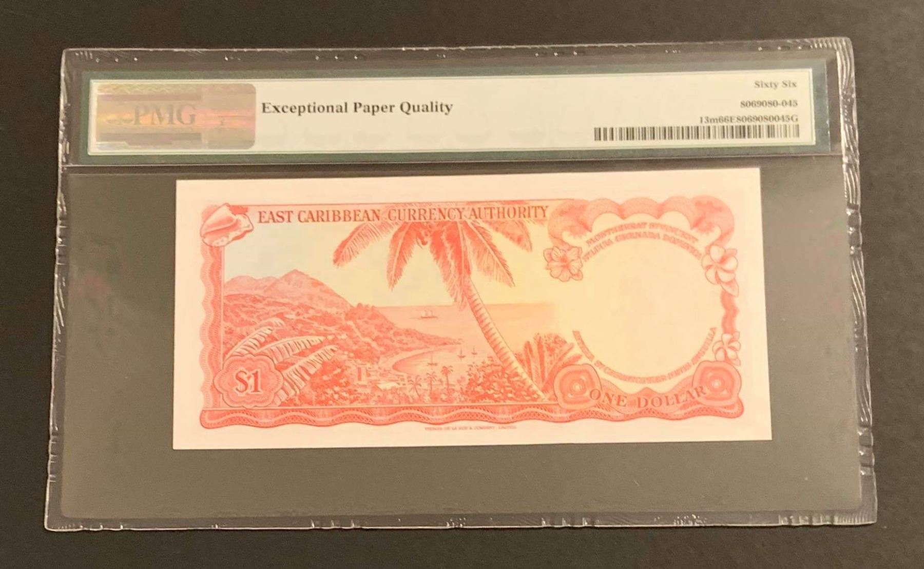 East Caribbean States/Montserrat 1965 1 Dollar, Gem Uncirculated 66 EPQ