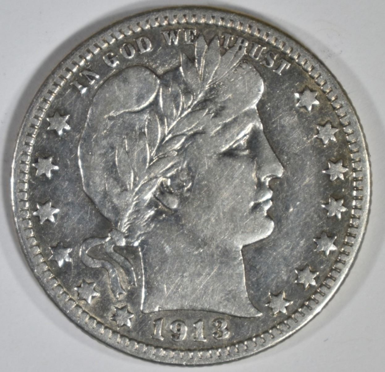 1913-D BARBER QUARTER XF/AU