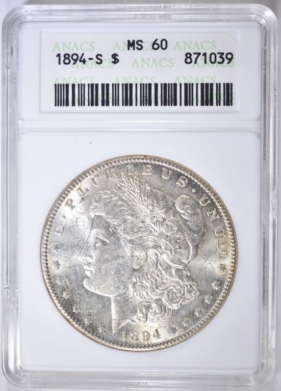 1894-S MORGAN DOLLAR ANACS MS-60