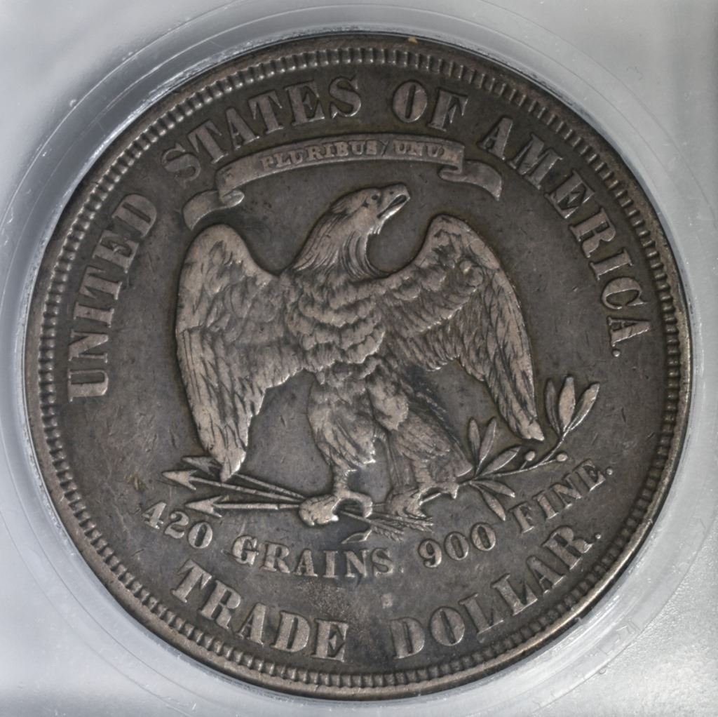 1876-S TRADE DOLLAR "POTTY COIN" ICG VF-35