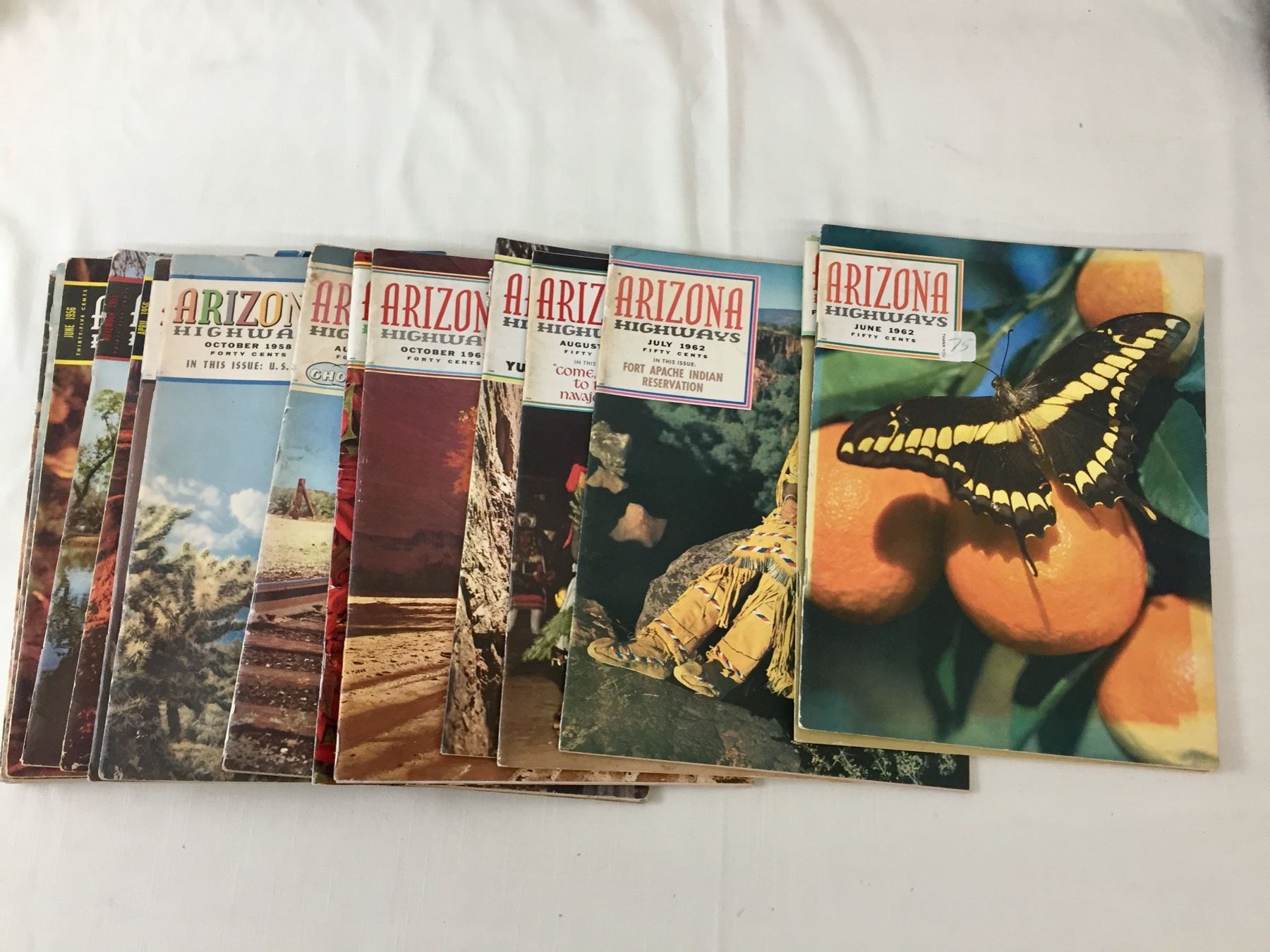 50 Arizona Highways Magazines, 1948 - 1969