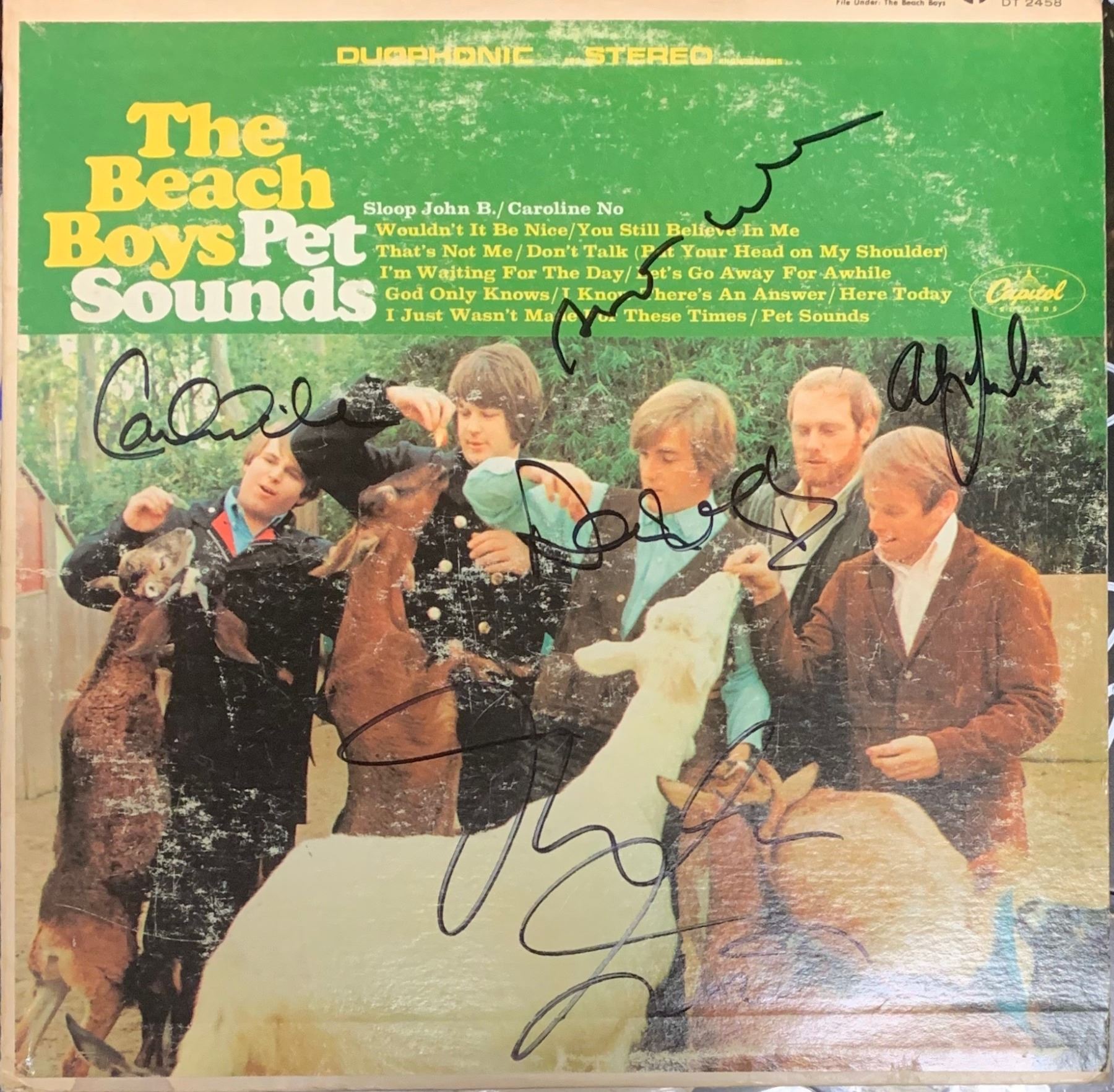 Signed The Beach Boys Pet Sounds Album Cover signed-the-beach-boys-pet-sounds-album-cover