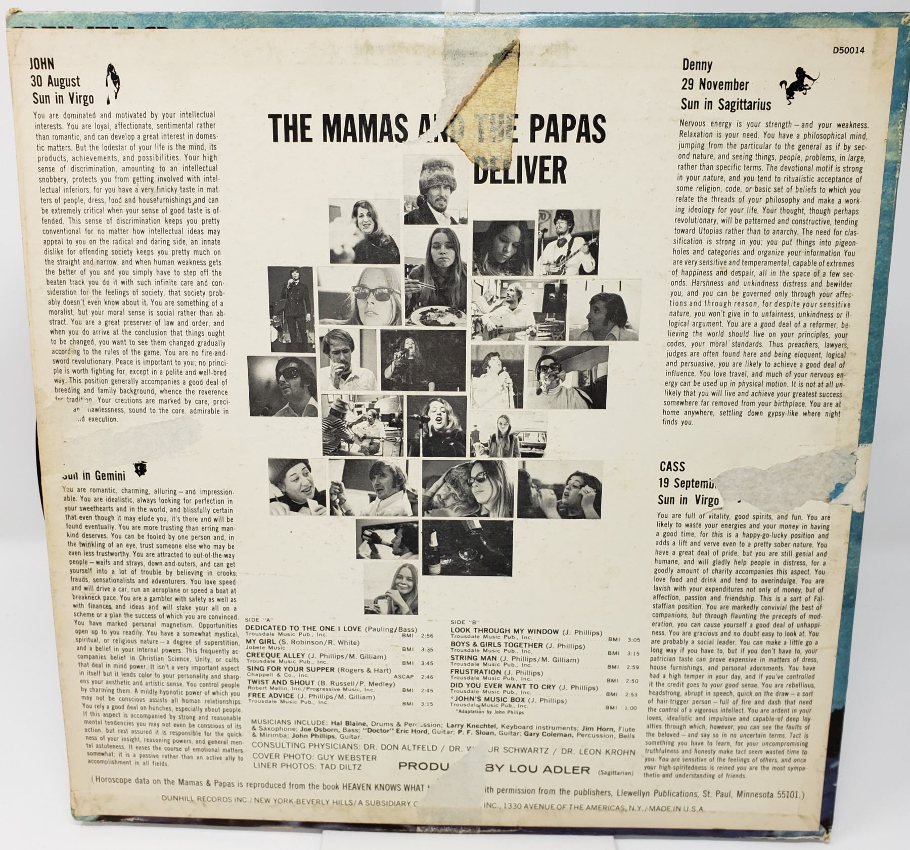 Signed The Mamas And The Papas The Mamas and the Papas Deliver Album Cover