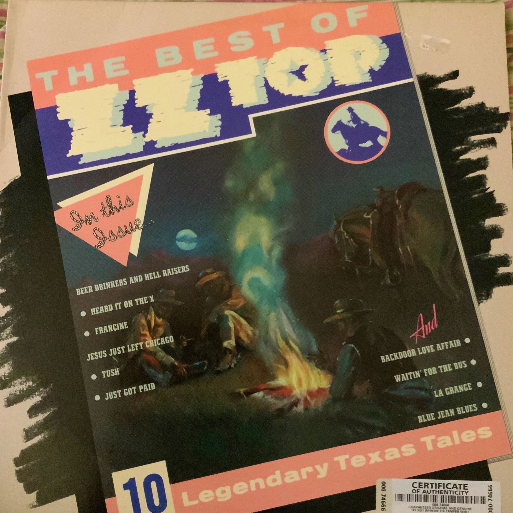 Signed ZZ Top, The Best Of ZZ Top Album Cover