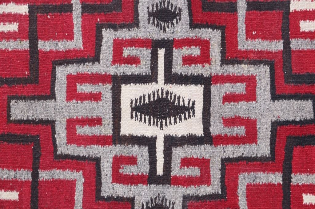 Navajo Ganado Wool Rug from Hubbell c. 1940-1950
