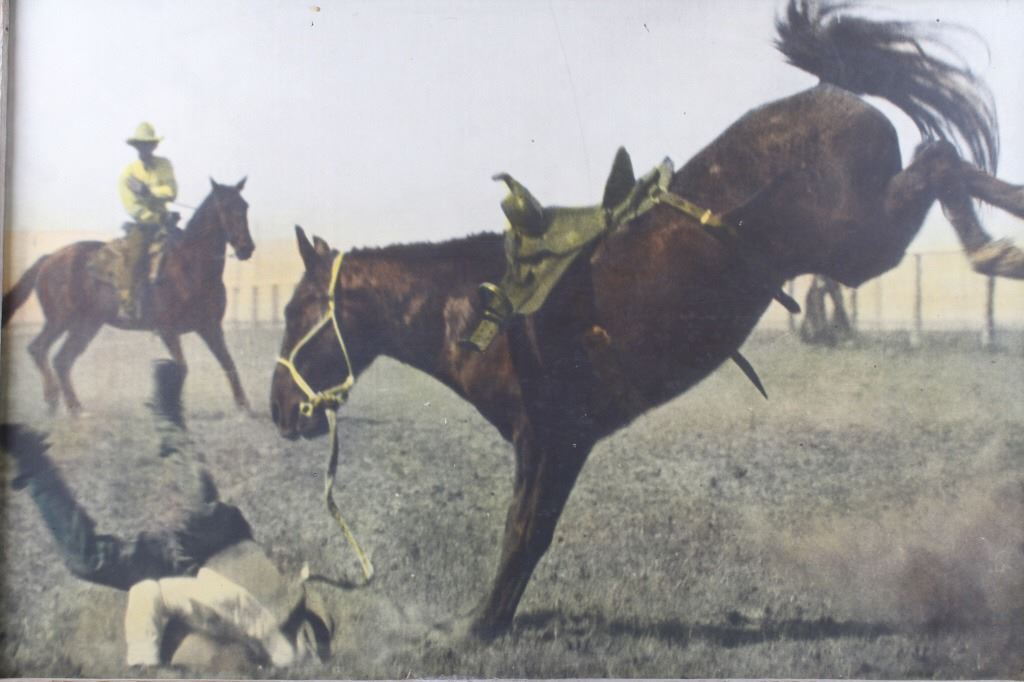 Original R. Doubleday Bucking Bronco Rodeo Photo