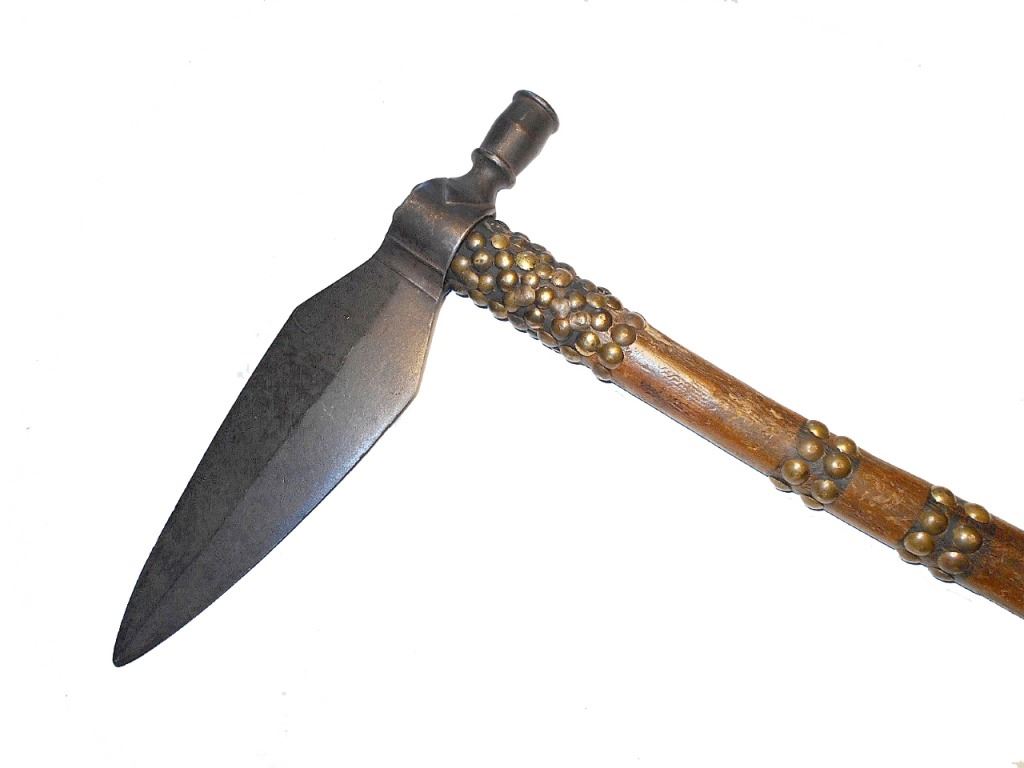 Crow Spontoon Pipe Tomahawk w/ Beaded Drop c. 1850