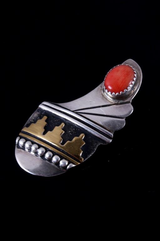 Thomas Singer Sterling Silver & Coral Earrings