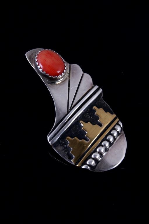 Thomas Singer Sterling Silver & Coral Earrings