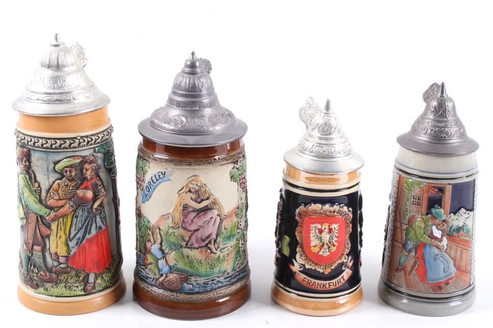 Traditional German Beer Stein Collection