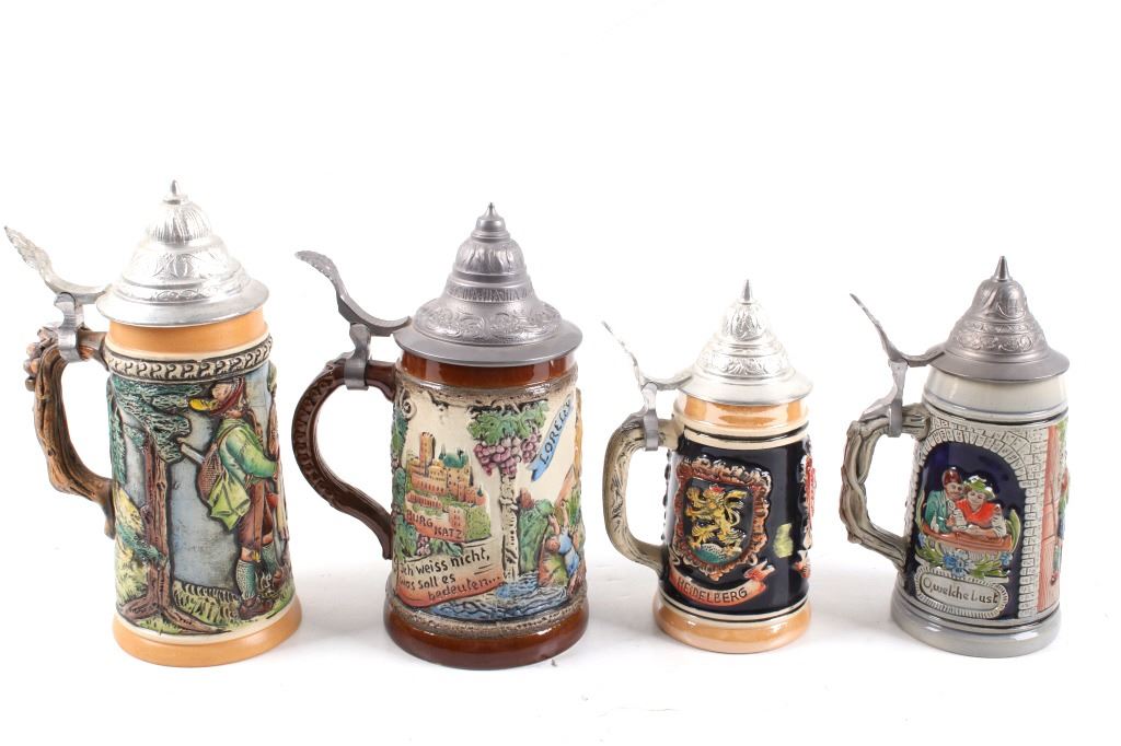Traditional German Beer Stein Collection