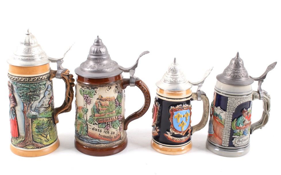 Traditional German Beer Stein Collection