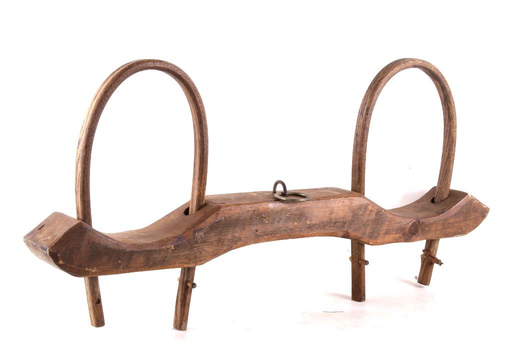 Early 1900's Hand Carved Double Oxen Yoke
