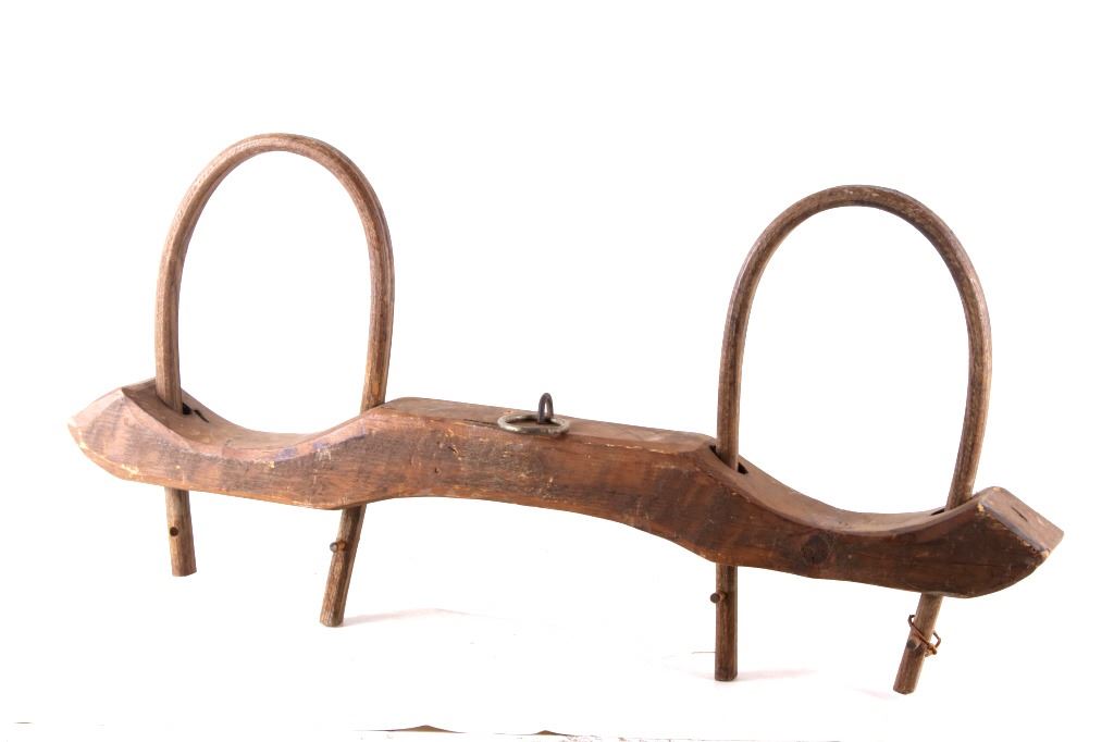 Early 1900's Hand Carved Double Oxen Yoke