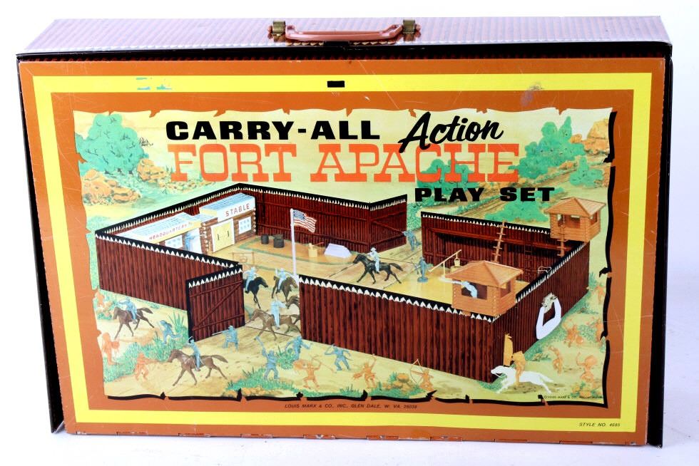 Carry-All Action Fort Apache Play Set Circa 1960