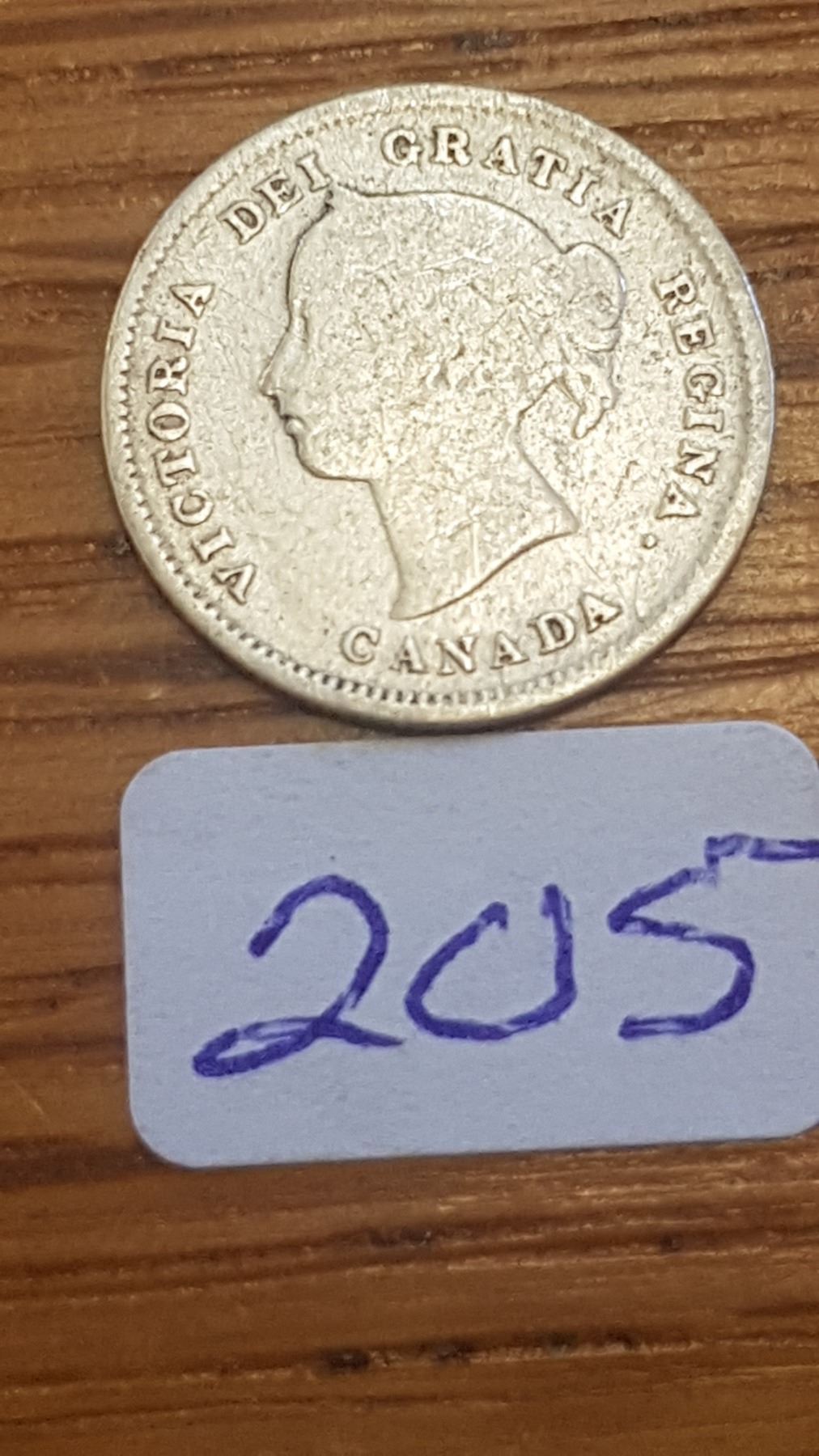 1889 Canada 5 cent piece