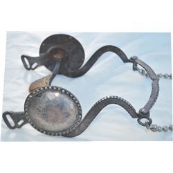 El Gato silver inlaid s shank bit with 3 ½” silver conchos
