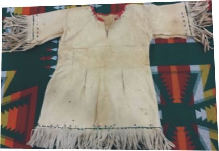early Comanche child's buckskin dress