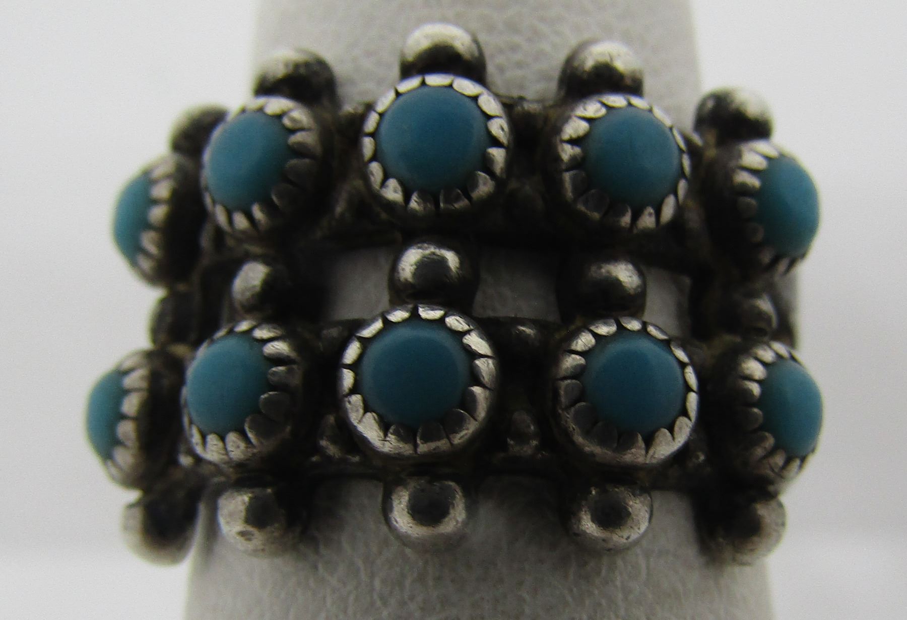 SNAKE EYE TURQUOISE RING STERLING SILVER