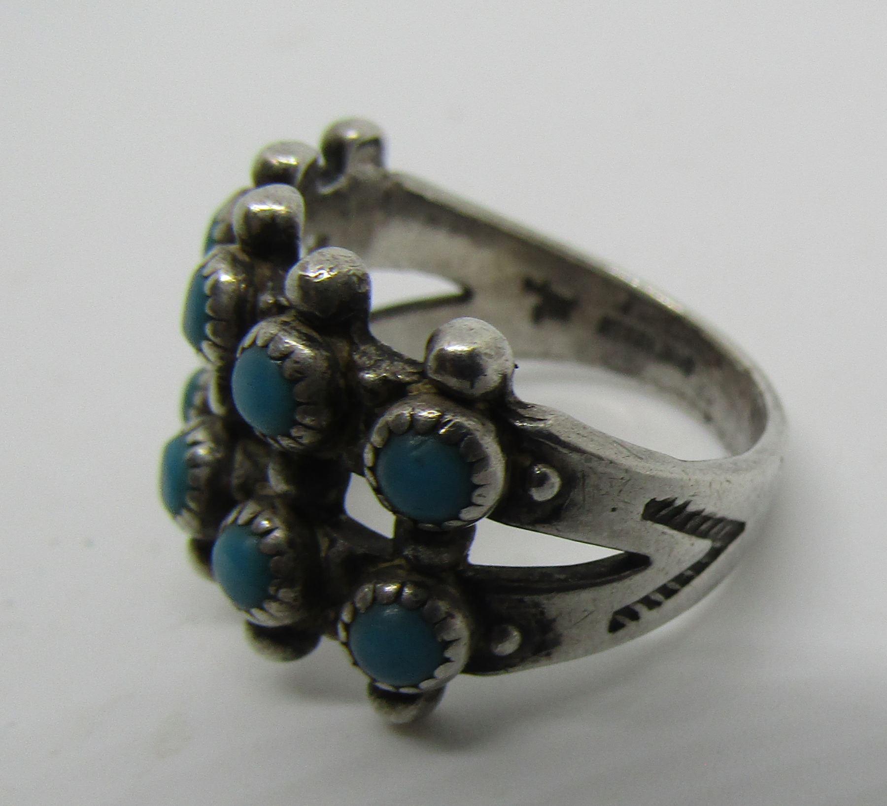 SNAKE EYE TURQUOISE RING STERLING SILVER
