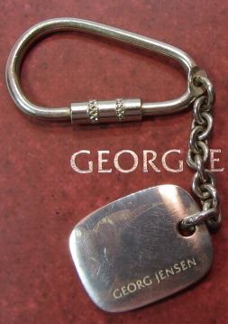 GEORG JENSEN KEYCHAIN STERLING SILVER KEY RING