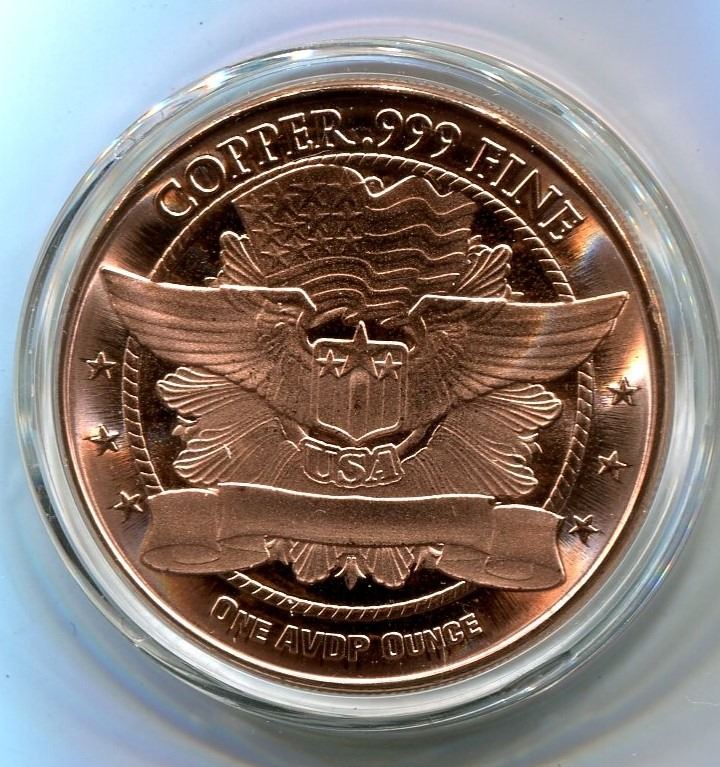 1 ounce .999 fine copper Morgan Dollar coin,1 oz copper coin,Morgan ...